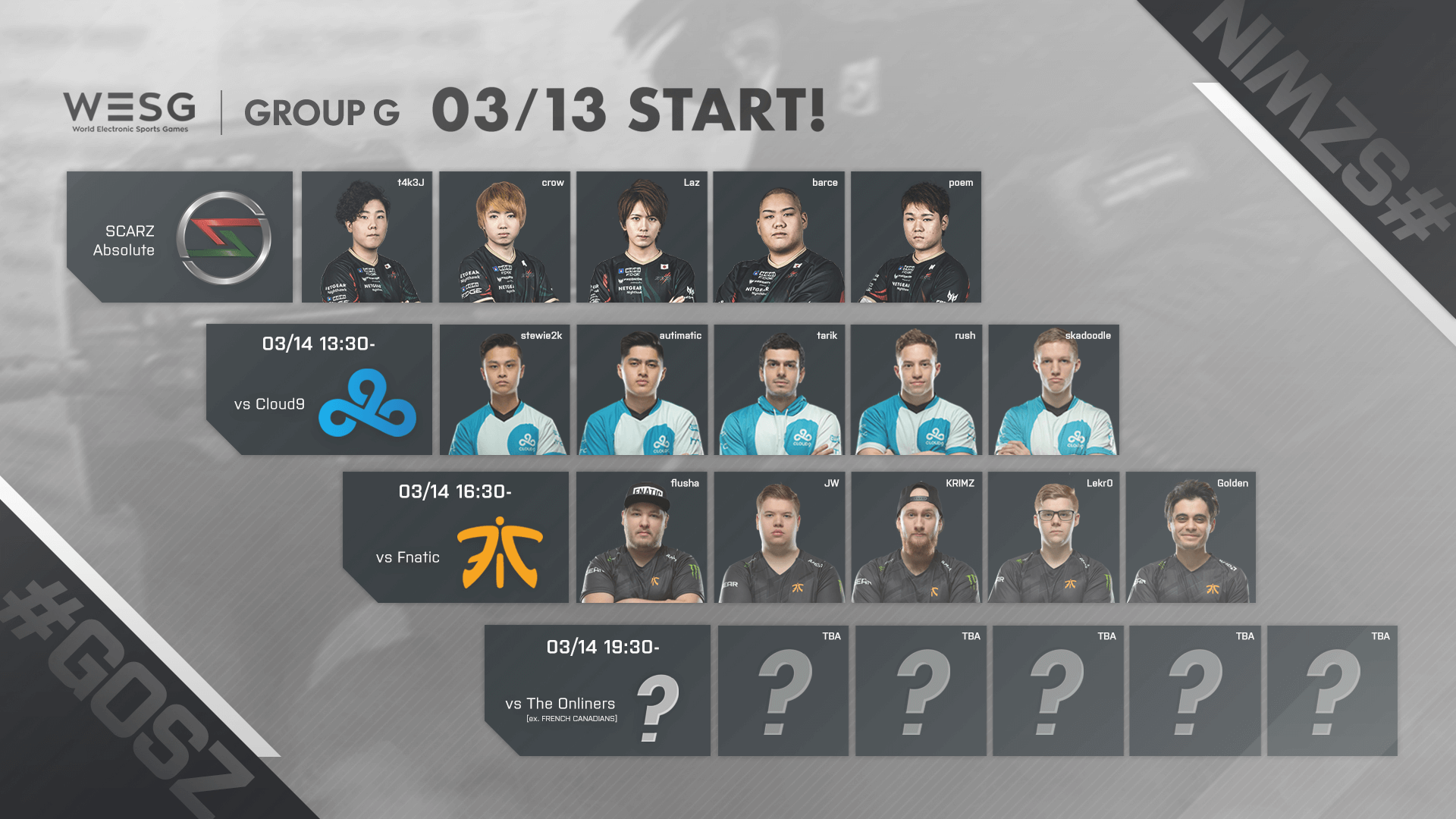 【CS:GO】WESG2017 World Finals 大会情報 | SCARZ Official Site